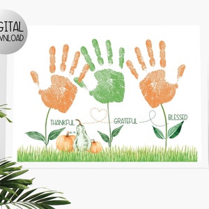 Thanks Giving Handprint Craft for Kids, Fall Craft, Thanksgiving Art ...