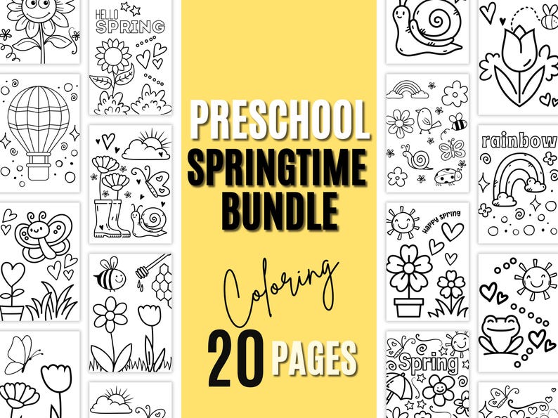 PRINTABLE Preschool Spring Worksheets Spring Resources Spring ...
