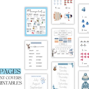 Preschool Winter Busy Book Printable Toddler Learning Binder Quiet Book ...
