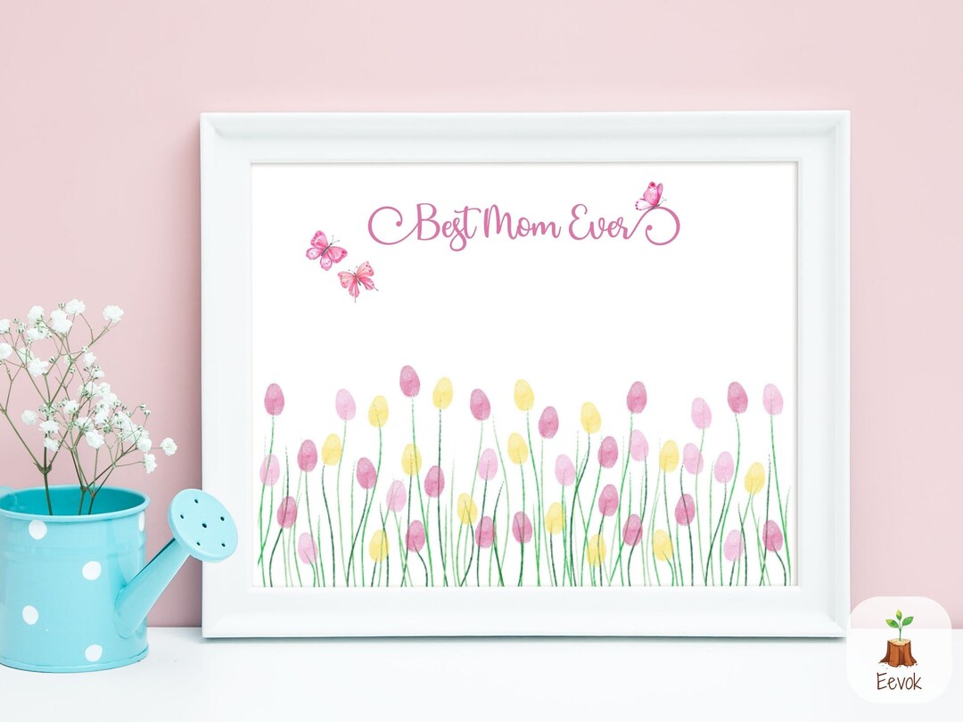 Printable Mothers Day Craft, Mother's Day Activity, Fingerprint Crafts ...