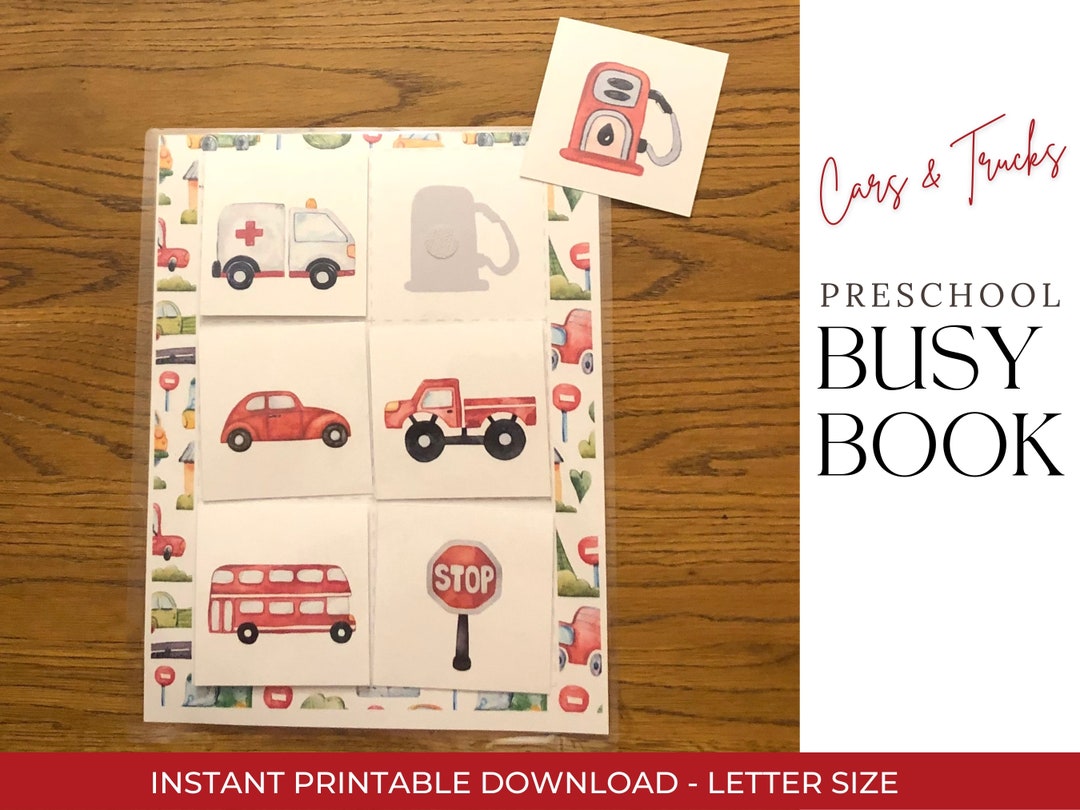 Preschool Busy Book Printable, Toddler Quiet Book, Printable Busy ...