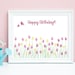 Printable Happy Birthday Fingerprint Art, Printable Kids Craft ...
