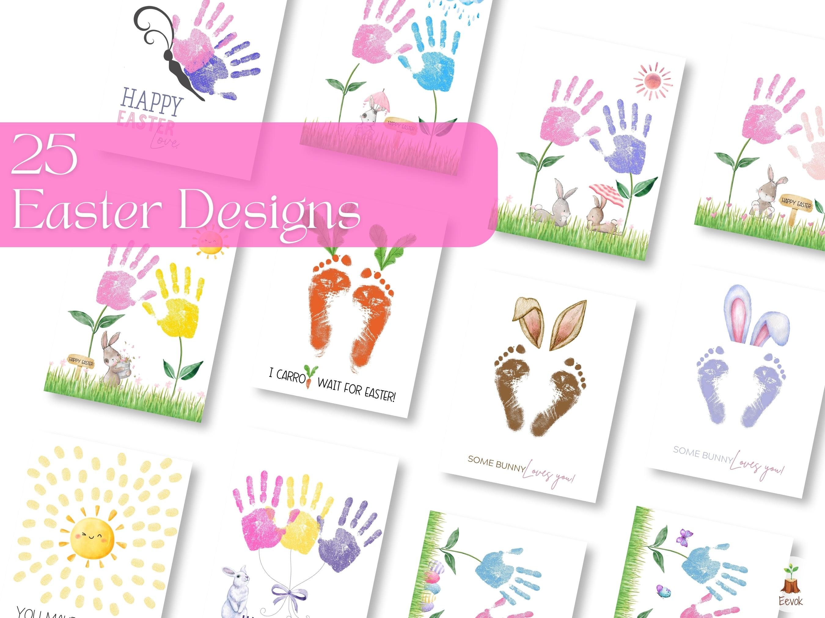 Easter Handprint Art Keepsake for Baby Handprint Crafts for Easter ...