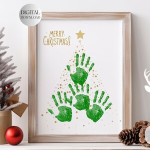 PRINTABLE Christmas Handprint Craft Xmas Memories Handprint Activity ...