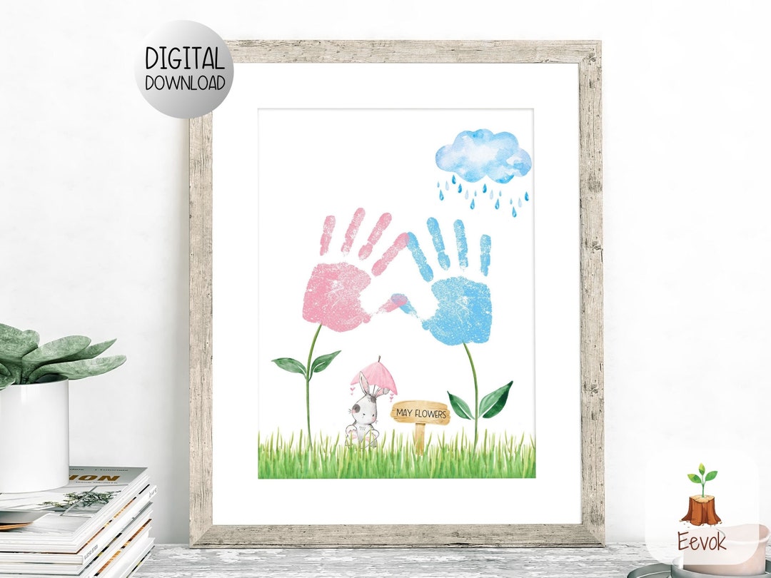 Printable Easter Handprint Craft, DIY Easter Art, Toddler Activity ...