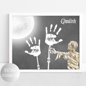 Printable Halloween Handprint Craft, Fall Handprint Craft, DIY ...
