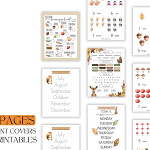 Preschool Autumn Busy Book Printable Toddler Learning Binder Quiet Book ...