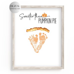 PRINTABLE Thanksgiving Footprint Autumn Handprint Art Thanksgiving ...