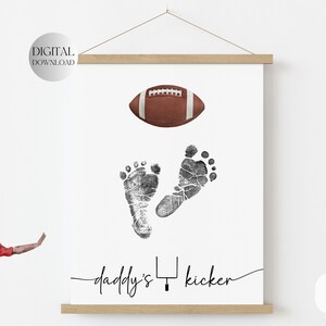 PRINTABLE Football Handprint Craft, Football Handprint Footprint, Kids ...