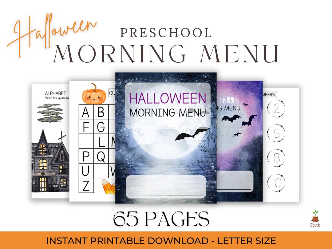 Preschool Halloween Busy Book Printable Toddler Learning Binder Quiet ...