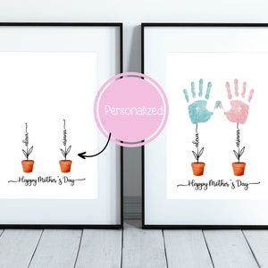 Mother's Day Handprint Craft, Mothers Day Printable Craft, Printable ...