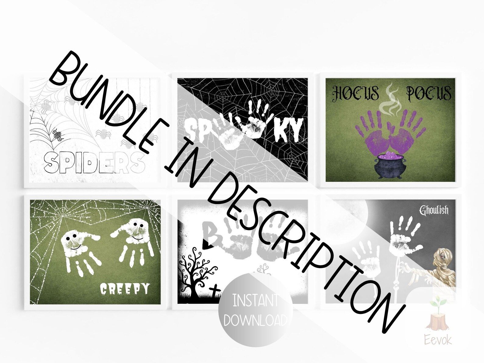 Printable Halloween Handprint Craft, Fall Handprint Craft, DIY ...