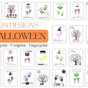 Printable Halloween Footprint Art, Halloween Activities, Witch ...