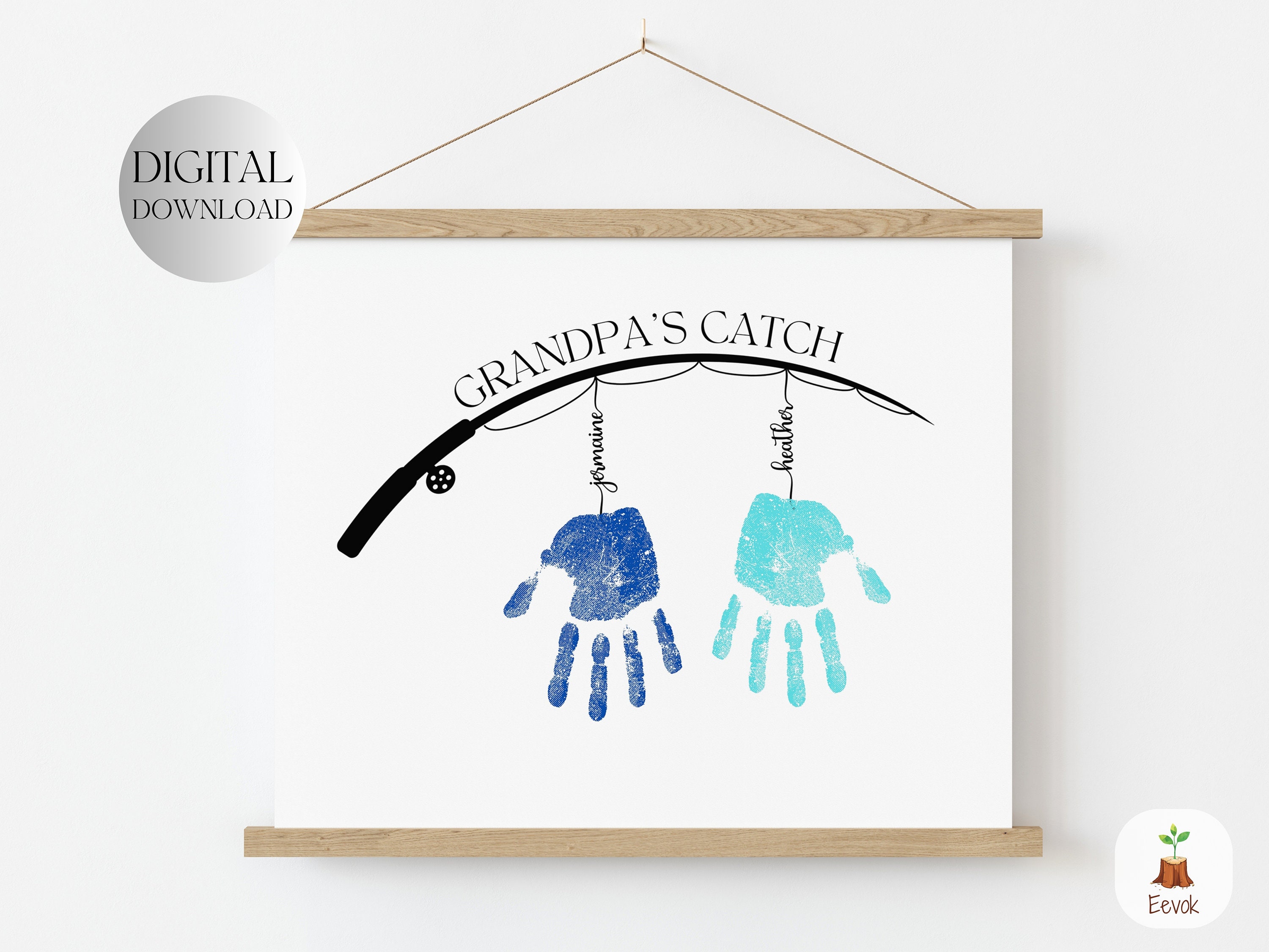 Personalized Handprint for Daddy, Dad Handprint Sign, DIY Fathers Day ...
