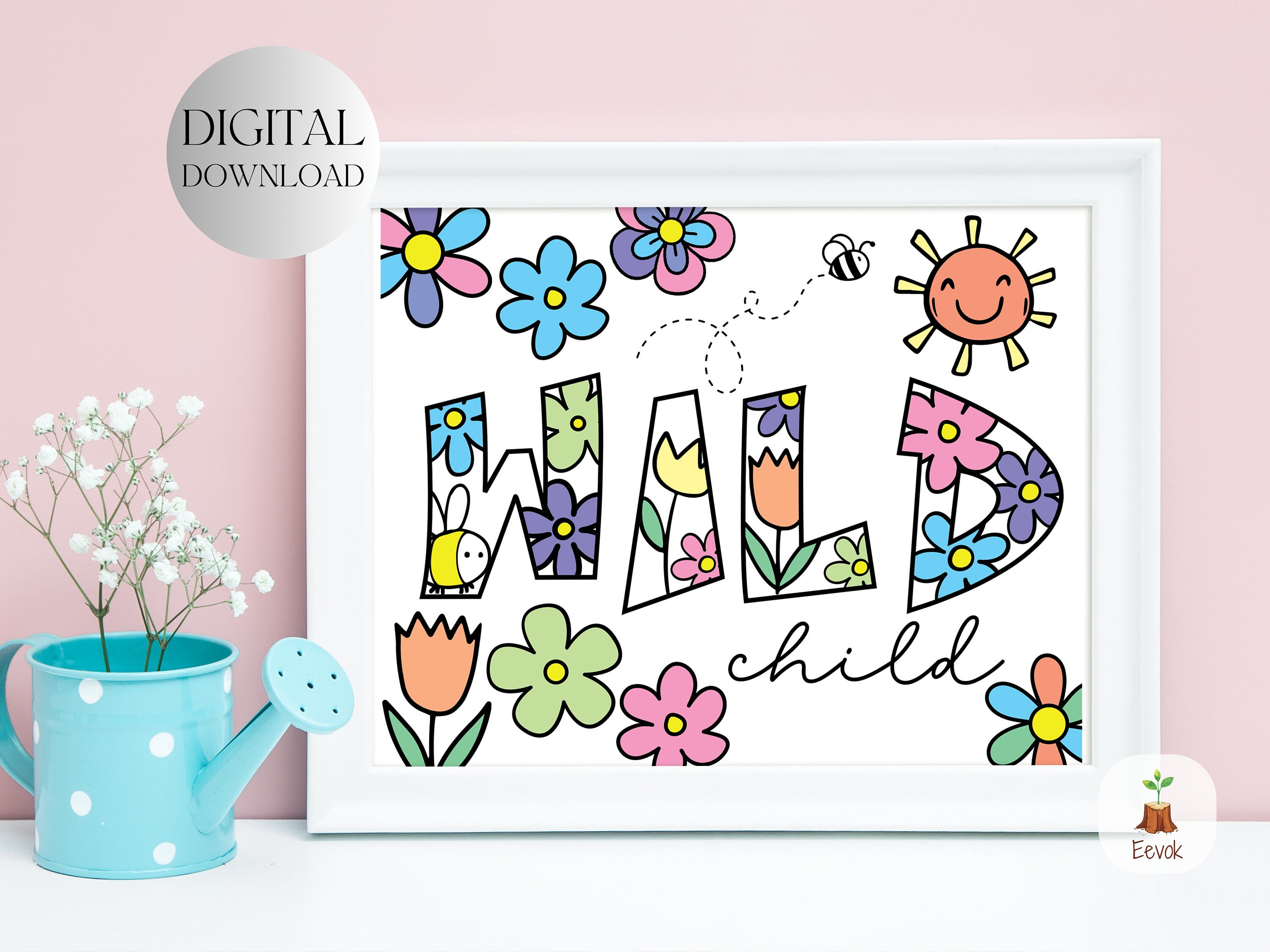 Printable Wild Child Coloring Page Craft, Feral Child, Wildflowers Art ...