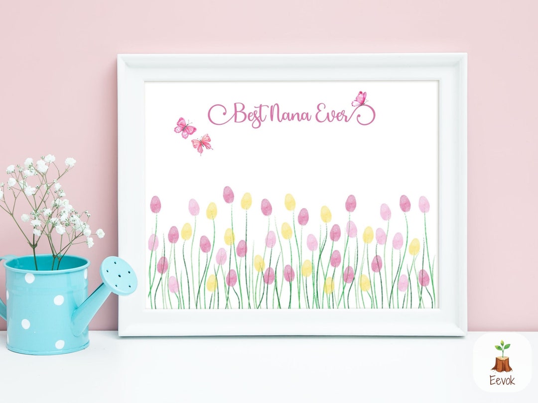 Fingerprint Craft for Nana, Gift From Child, Printable Gift for Nana ...