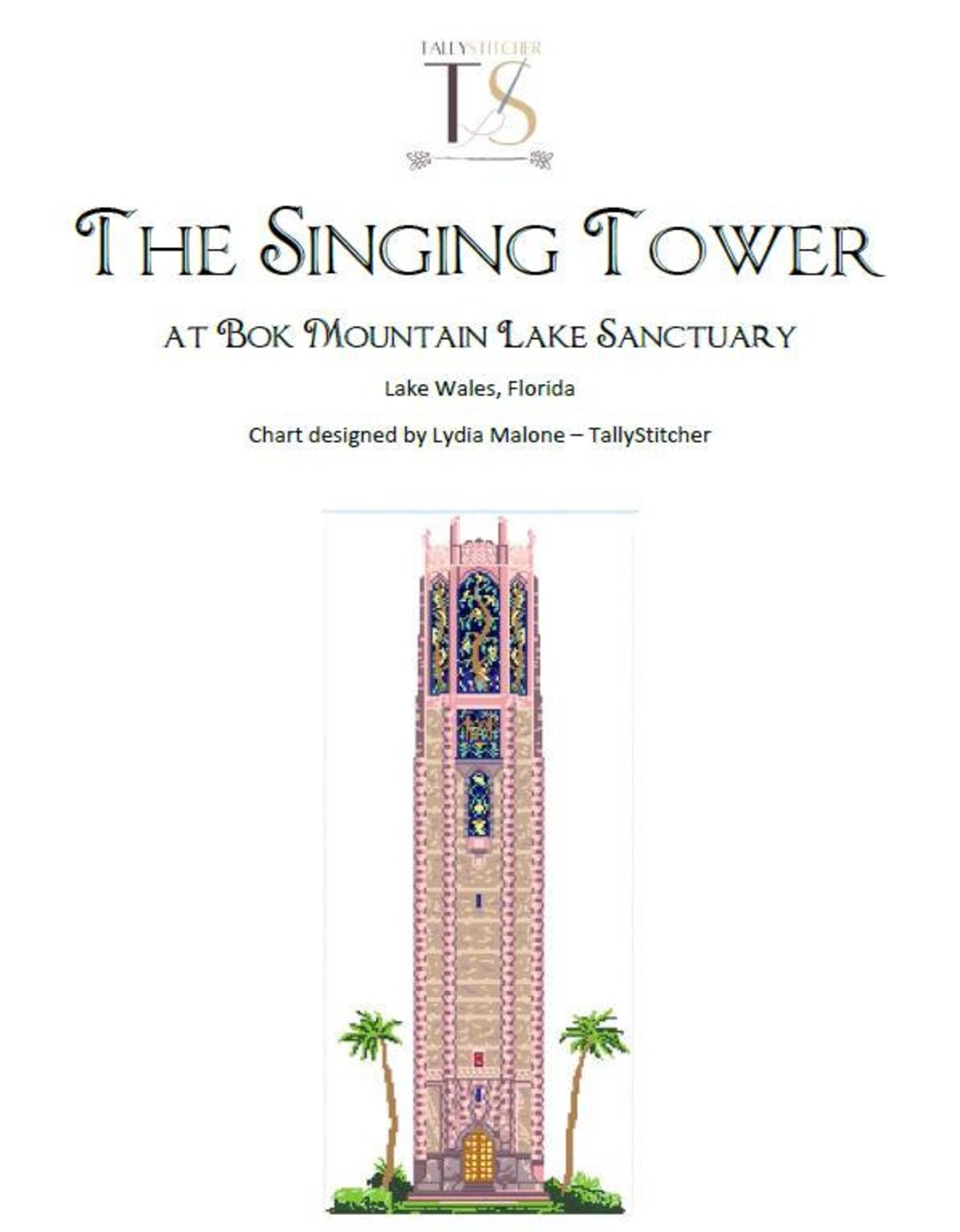 The Singing Tower at Bok Tower Gardens Cross Stitch Pattern - Etsy