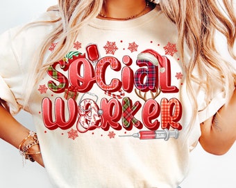 Christmas Social Worker Png, Social Worker Coquette Christmas Png ...
