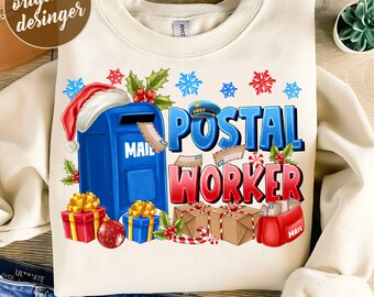 Christmas Postal Worker Png Sublimation Design, Trending Png, Postal ...