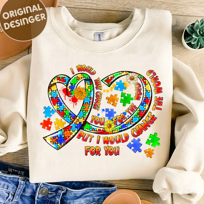 Autism Puzzle Ribbon Png - Etsy