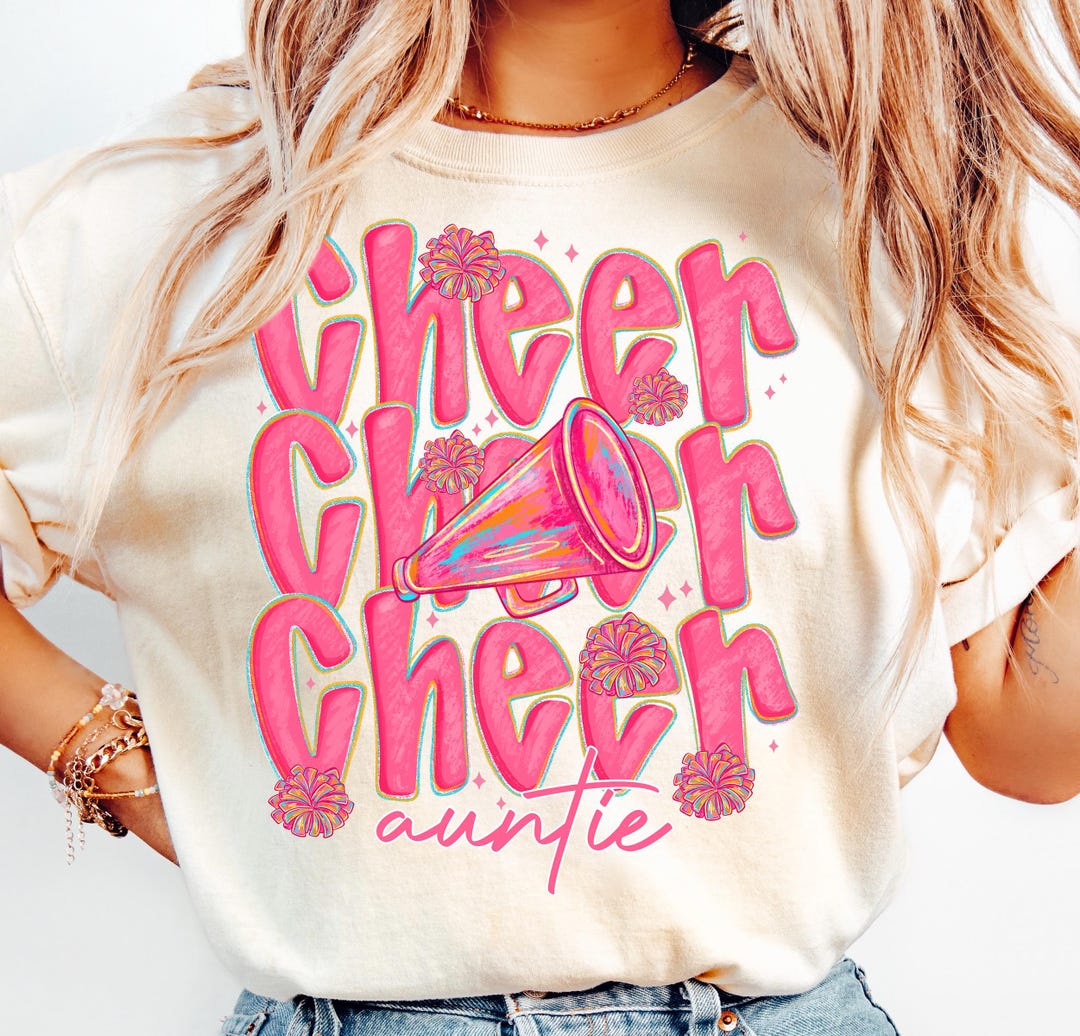 Cheer Auntie Sublimation,cheer Aunt Png,cheerleading Aunt Design,cheer ...