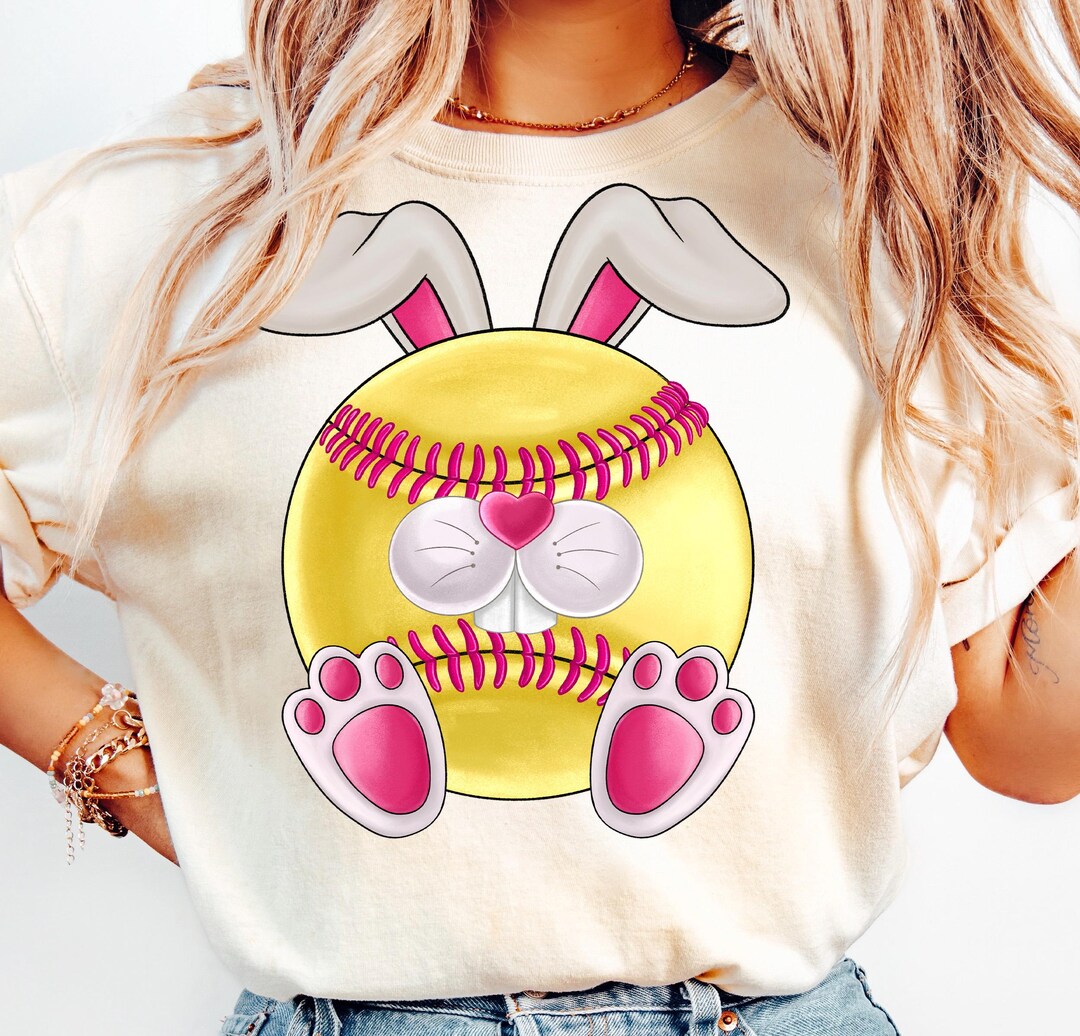 Softball Ball Easter Day Png Sublimation Design, Easter Bunny Png ...