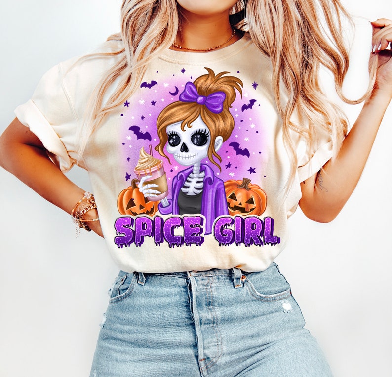 Spice Girl Halloween PNG Sassy Funny Skeleton Halloween Png, Fall Vibes ...