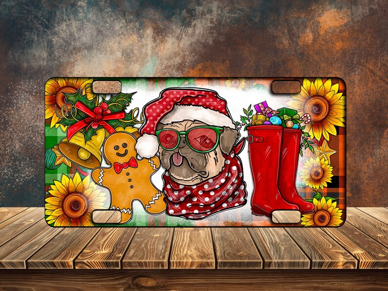 Christmas License Plate Png Merry Christmas License Plate - Etsy