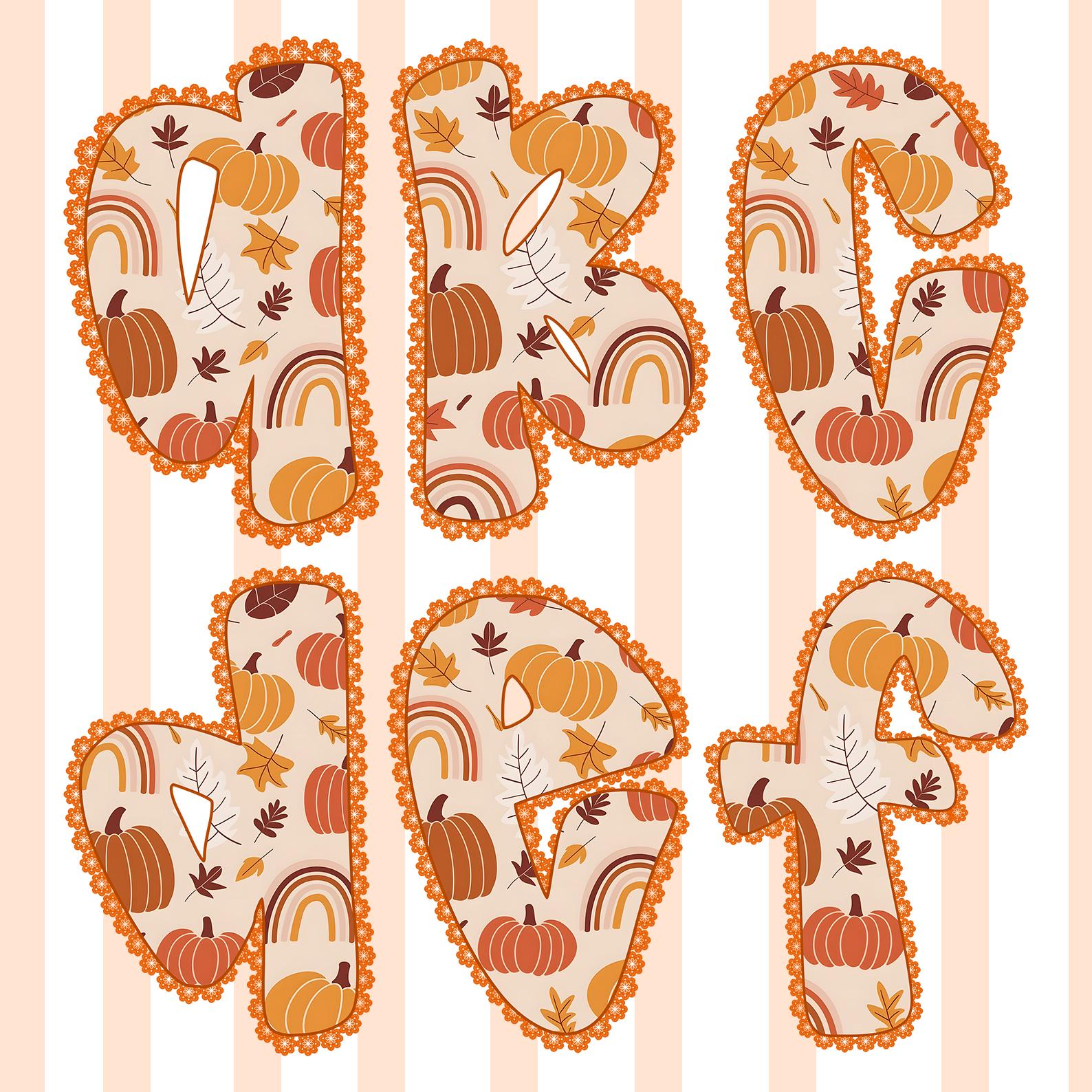 Fall Alphabet Letters Png,autumn Numbers and Letters Sublimation ...