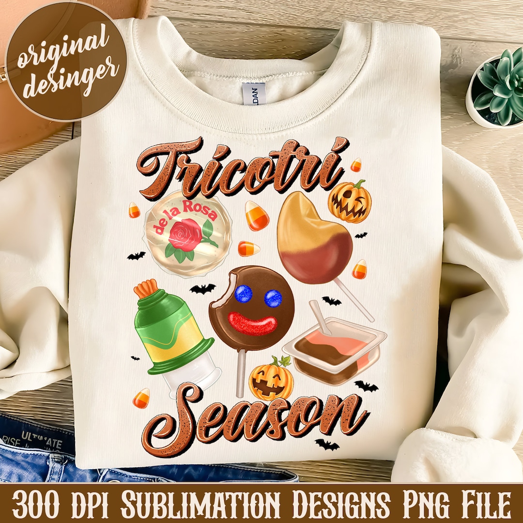 Tricotri Season Png, Tricotri With Candies Png Sublimation Design ...