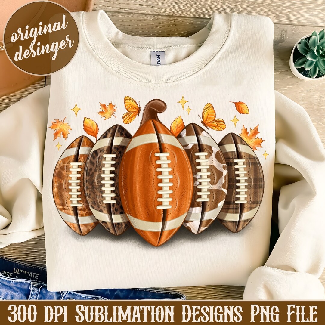 Fall American Football Png, Football Png, Autumn Football Png, Autumn ...