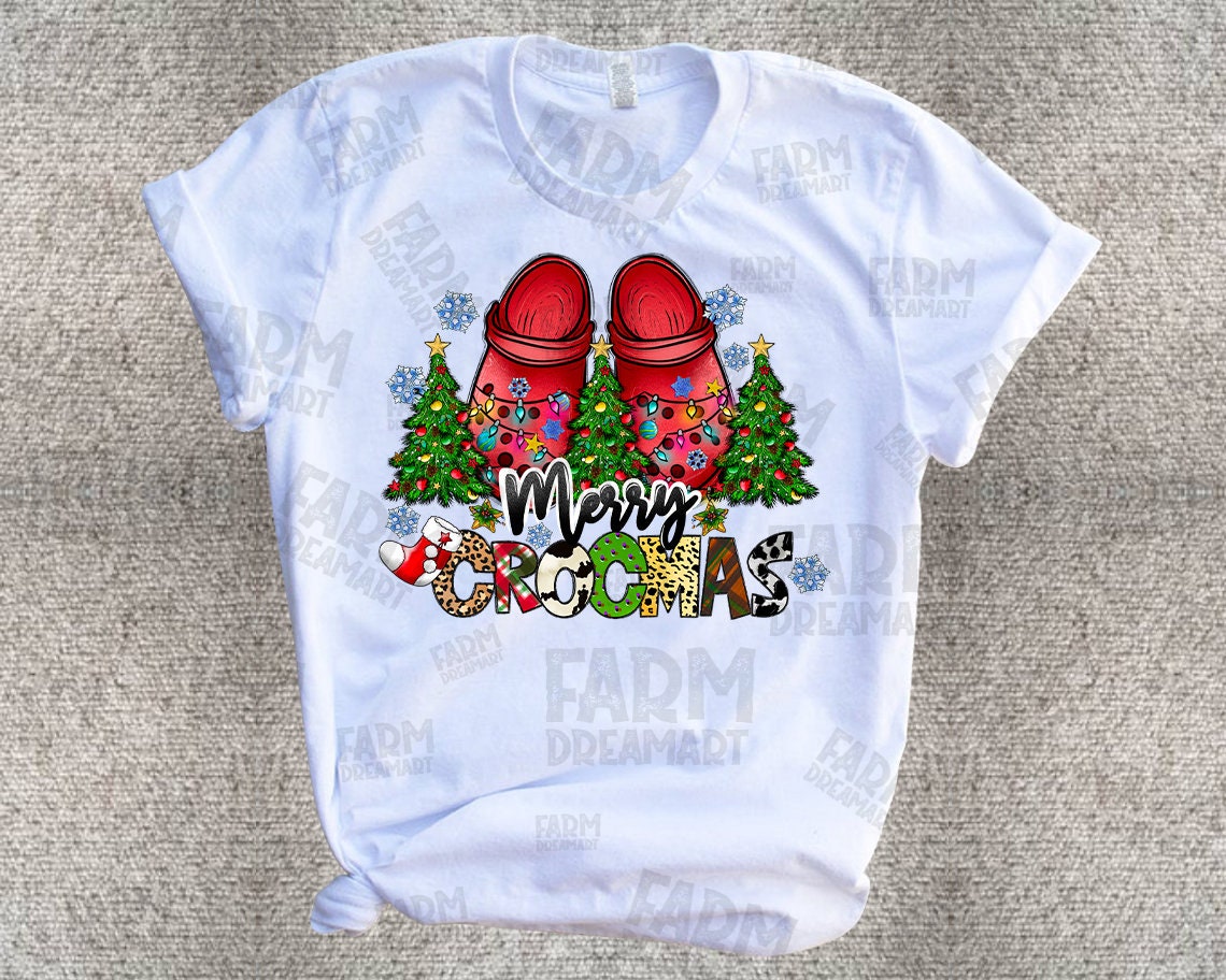 Merry Crocmas Png Sublimation Design Merry Xmas Pngchristmas - Etsy