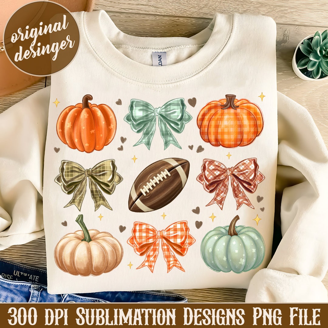 Coquette Fall Vibes Png, Fall Football Png, Fall Coffee Sublimation ...