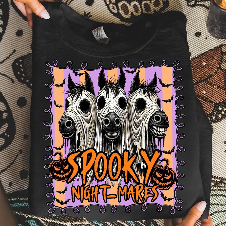 Spooky Nightmares Png,creepy Horse Halloween Design,haunted Horse ...