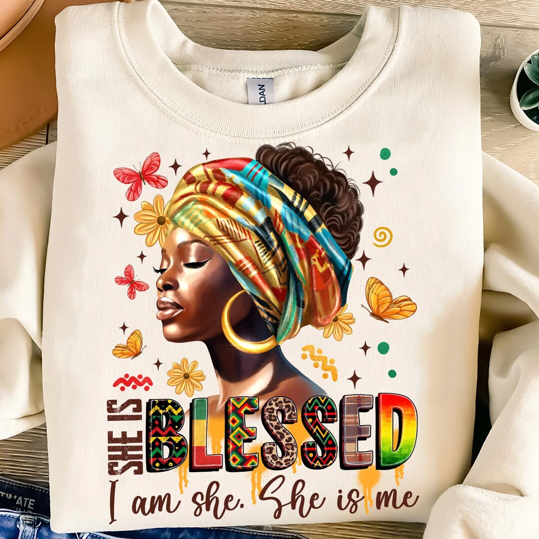 She is Blessed PNG, Black History Month PNG, Black History PNG, Black ...