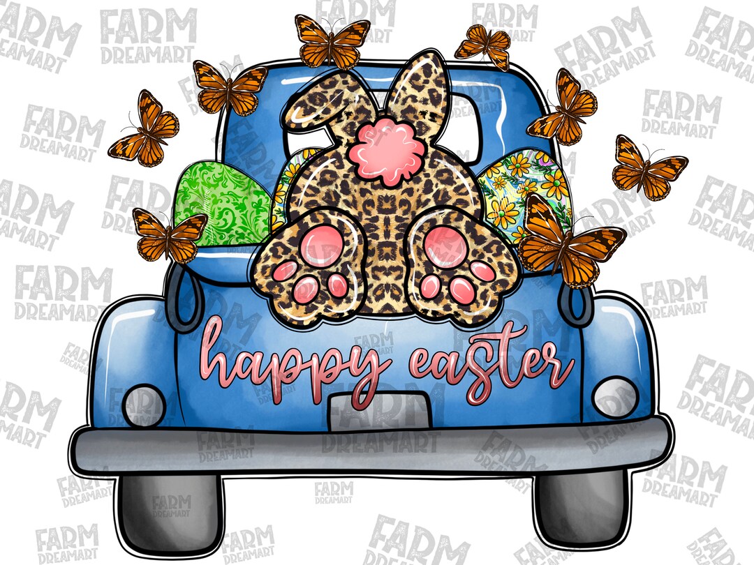 Happy Easter Truck Png, Rabbit Png, Truck Png,easter Truck,digital ...
