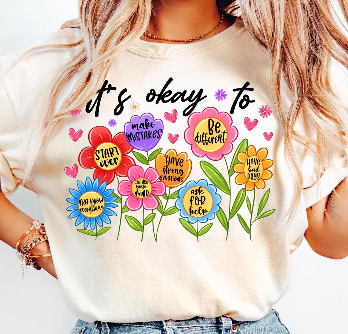 It's Okay to Boho Floral Png, Flowers Png, Motivational Png ...
