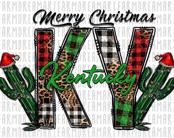 Art & Collectibles red striped KENTUCKY merry Christmas 300 dpi png ...