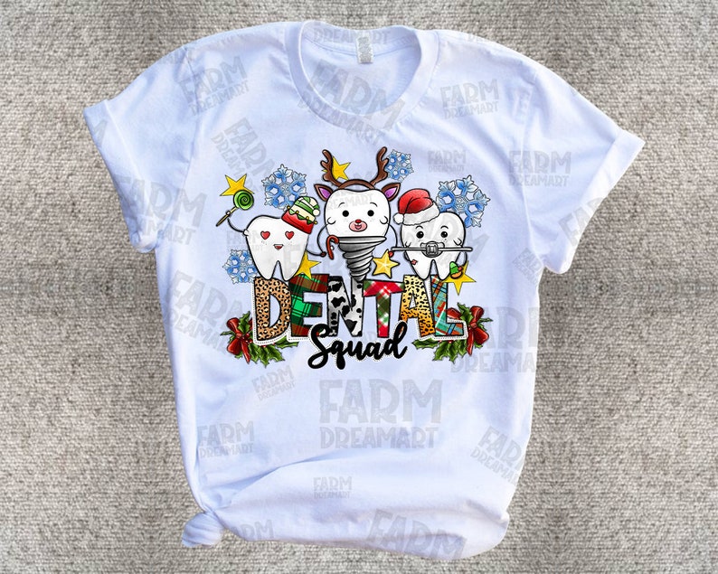 Dental Squad Christmas PNG Santa Tooth Dental Squad Funny - Etsy