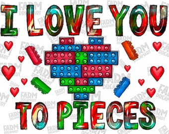 I Love You to Pieces Png - Etsy