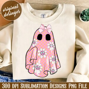 Retro Cute Ghost Png, Happy Halloween PNG, Cute Ghost Png Bundle, Retro ...