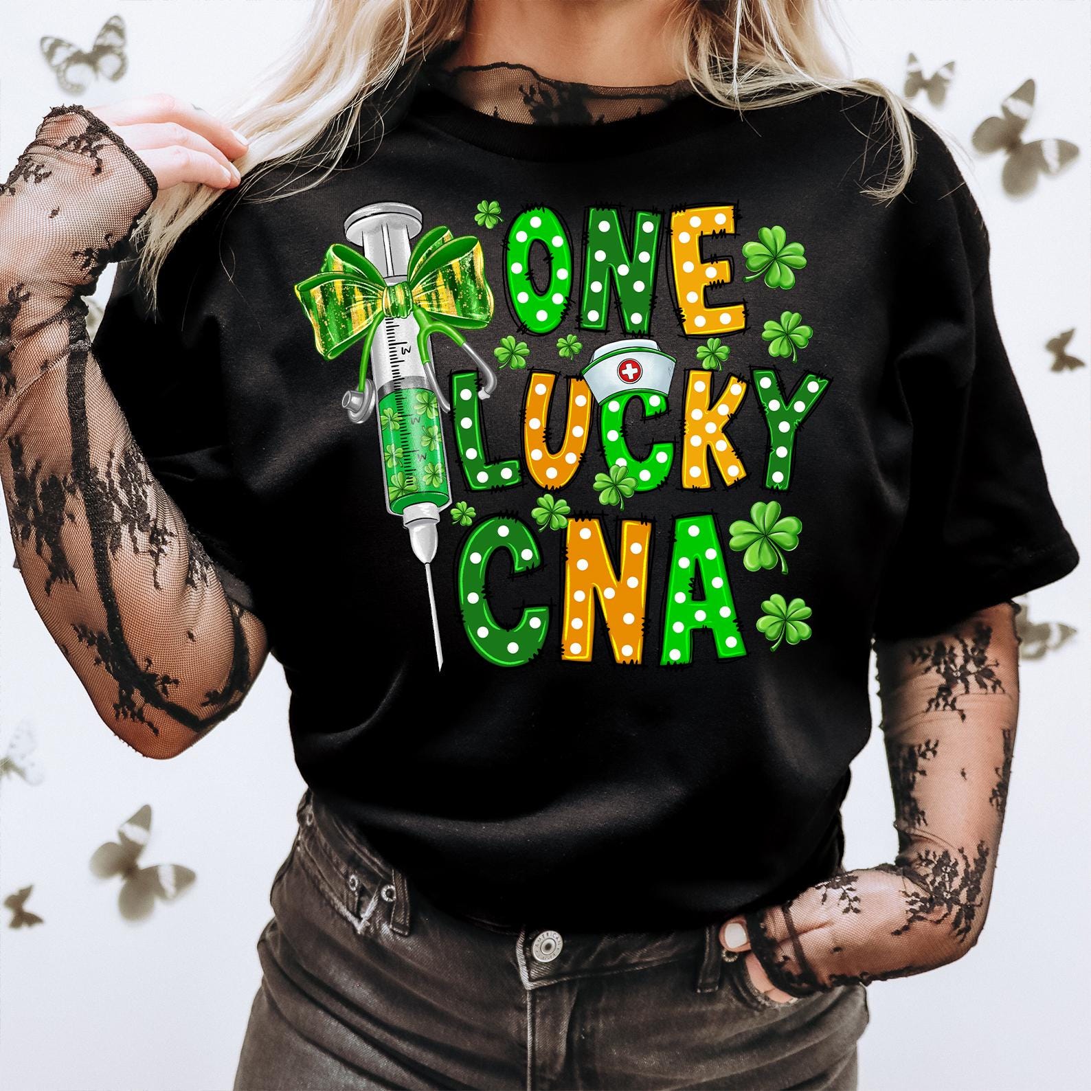 One Lucky CNA Png,st Patricks Day Nurse,certified Nursing Assistant Png ...