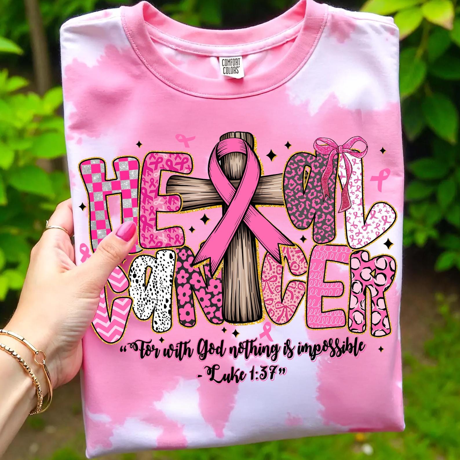 Heal Cancer Sublimation,breast Cancer Awareness Png,christian Cancer ...