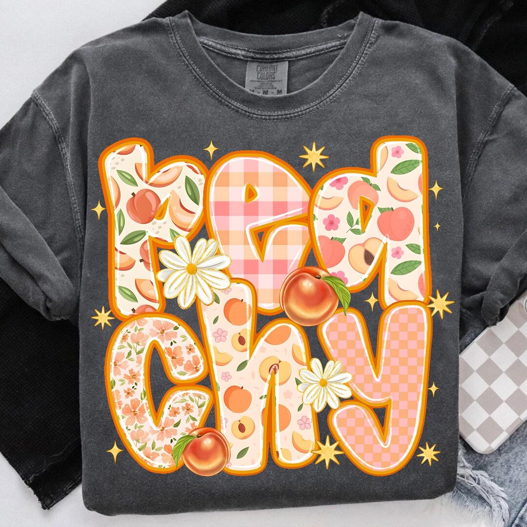 Peachy Png,peach Sublimation Design,summer Fruit Png,daisy Floral Peach ...