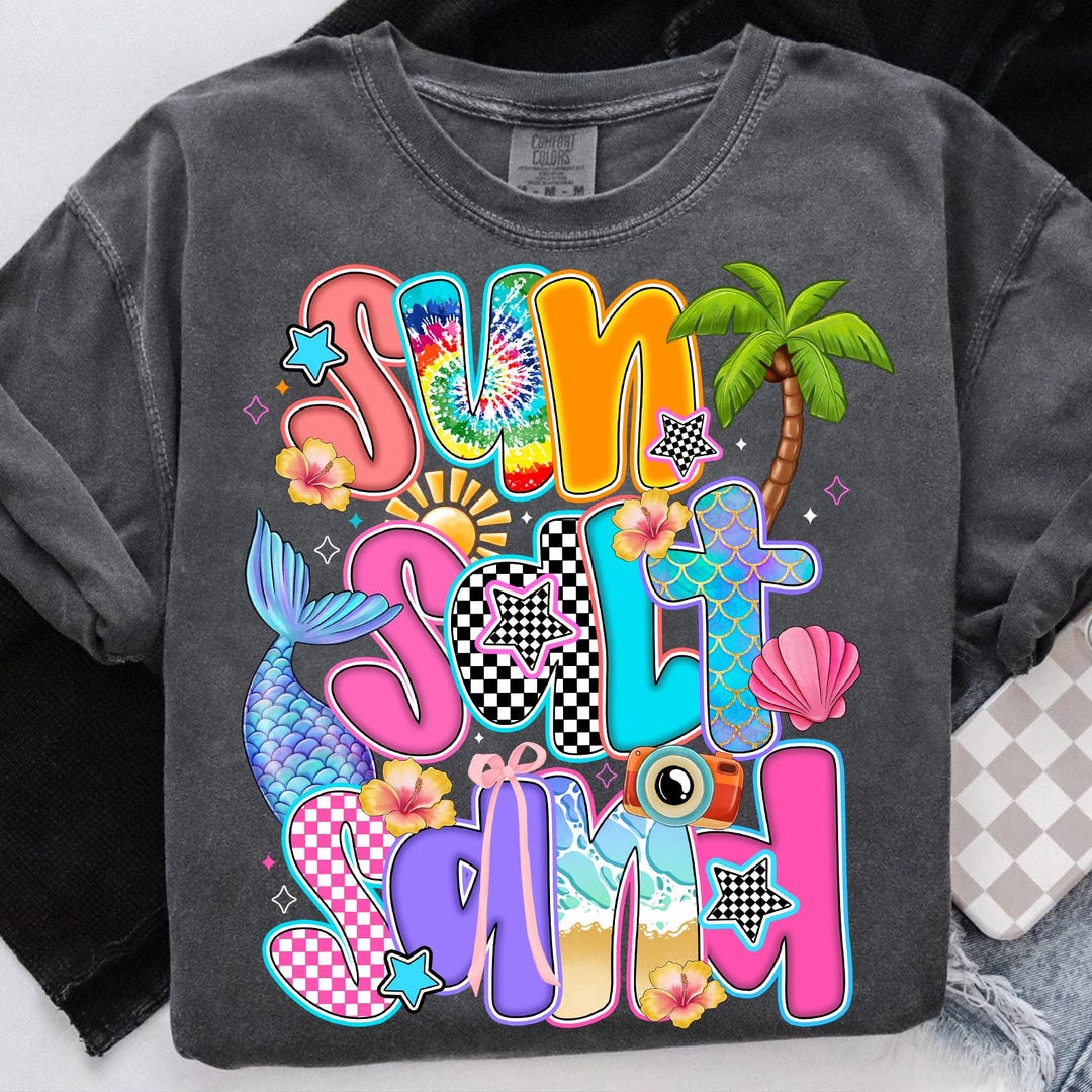 Sun Salt Sand Png,summer Vibes Png,beach Sublimation Design,tropical ...