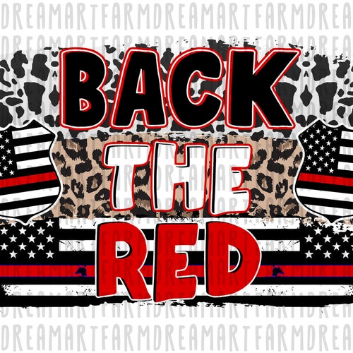 Back the Red Pngblue Stripe Stars Police Design American - Etsy