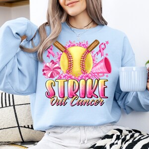 Breast Cancer Png, Strike Out Breast Cancer, Pink Ribbon Softball Png, Softball Breast Cancer ...