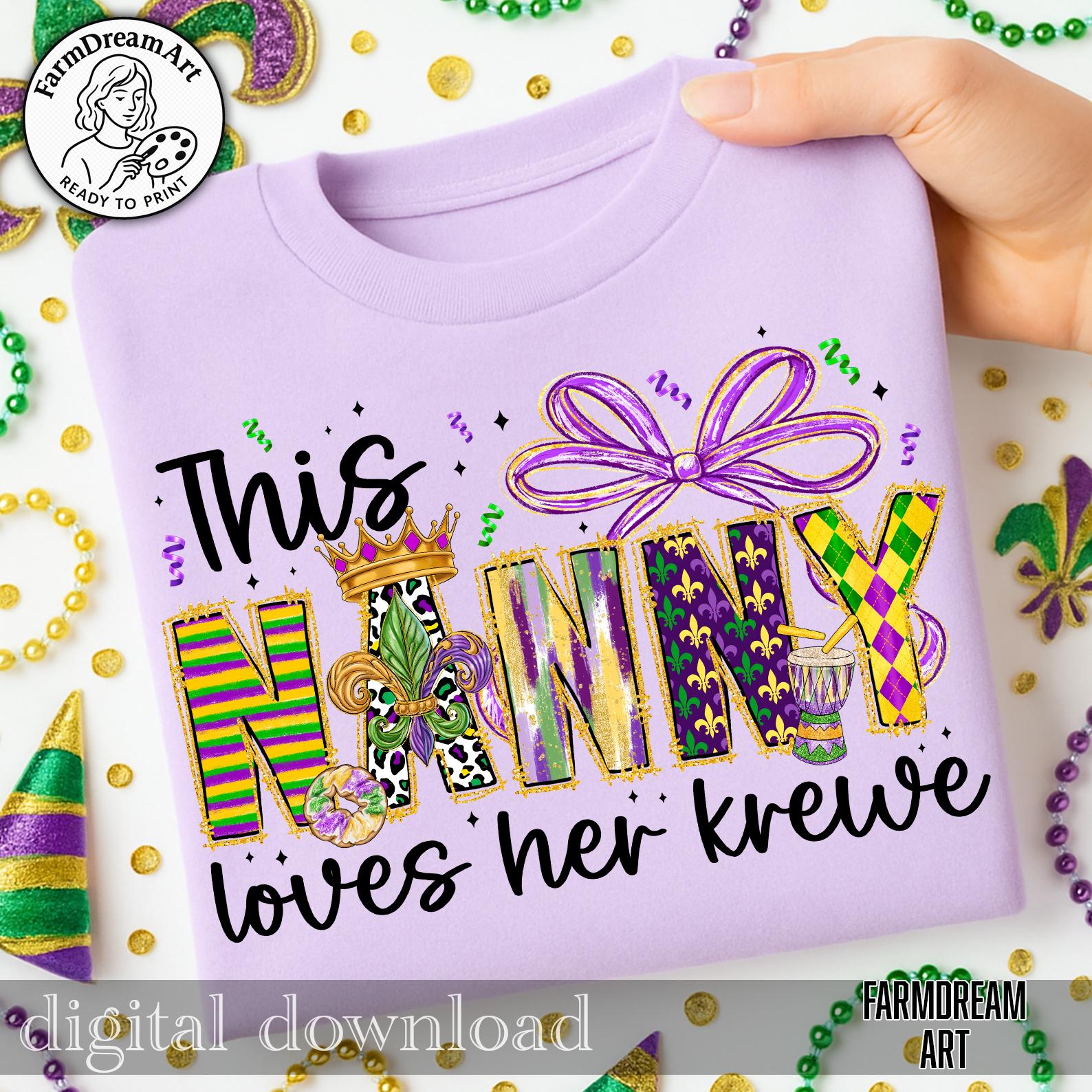 This Nanny Mardi Gras, Mardi Gras Nanny PNG, Loves Her Krewe Design ...