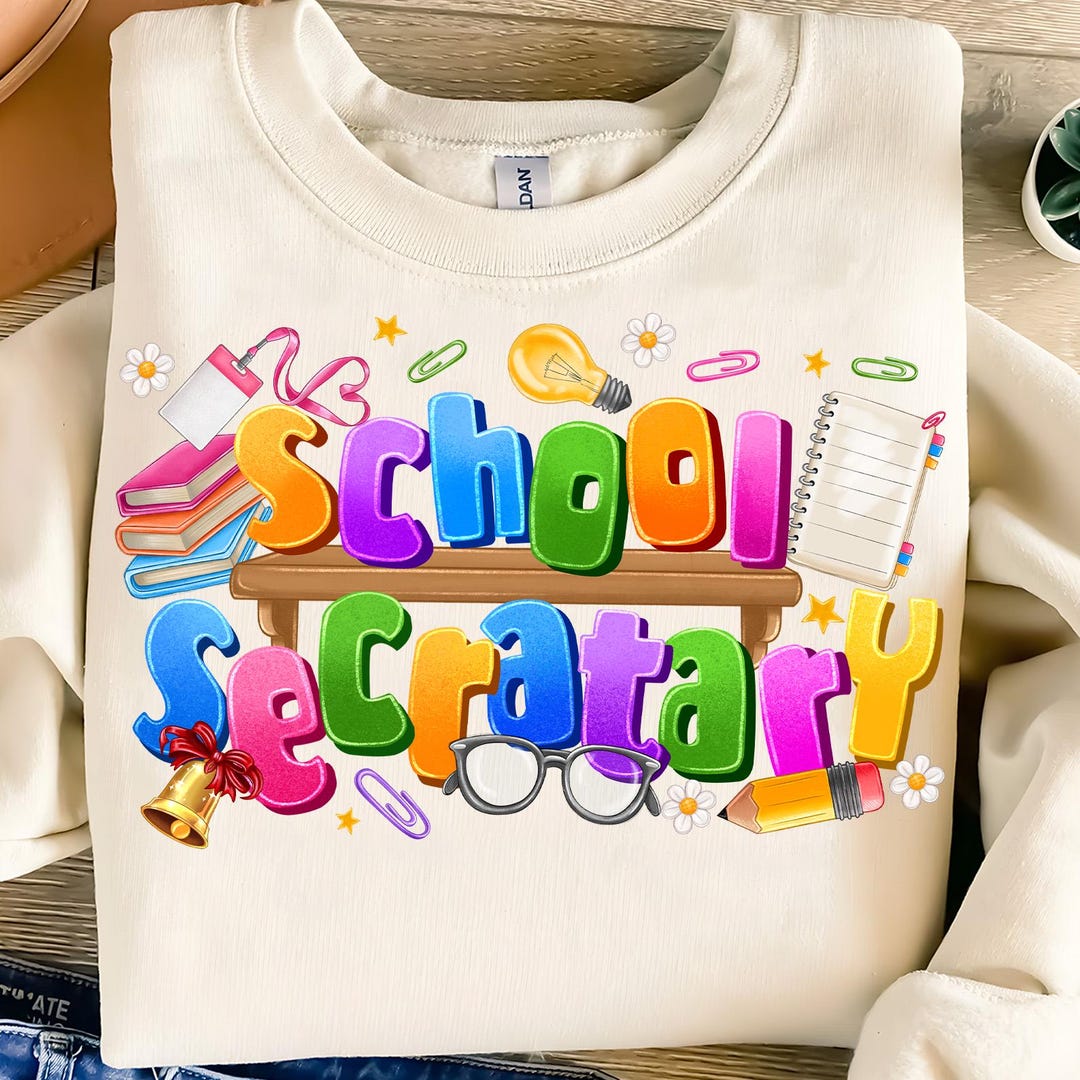 School Secretary Png,school Office Sublimation,cute Secretary Clipart ...