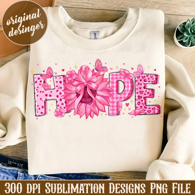 Hope Png Sublimation Design Download, Breast Cancer Png, Cancer ...